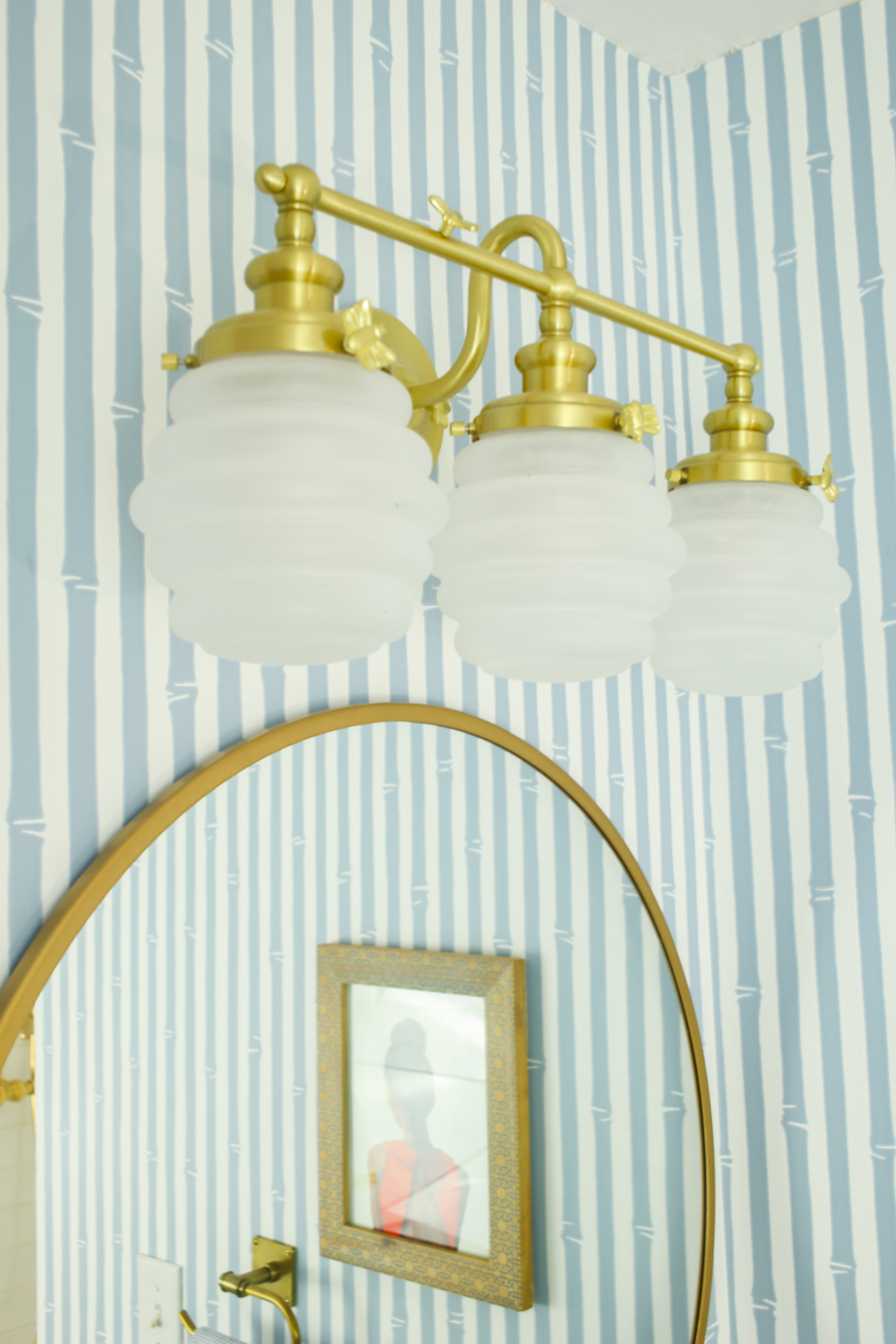 One Room Challenge Week 6: Stripe Powder Room Renovation Reveal ...