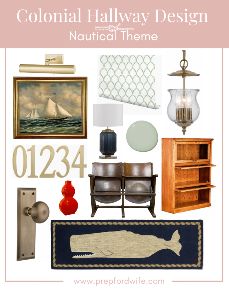 Nautical Colonial Hallway Refresh Reveal - PrepFord Wife